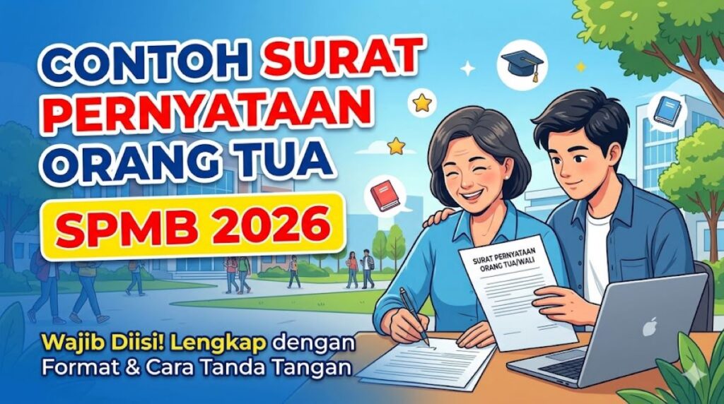 Contoh Surat Pernyataan Orang Tua SPMB 2026, Lengkap dengan Format dan ...